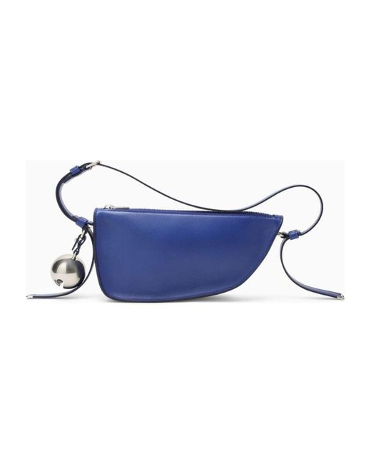 Burberry Shield Sling Leather Mini Shoulder Bag in Blue | Lyst