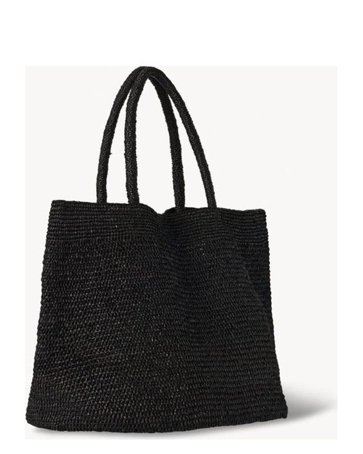 The Row Raffia Oregon Bag in Black | Lyst UK