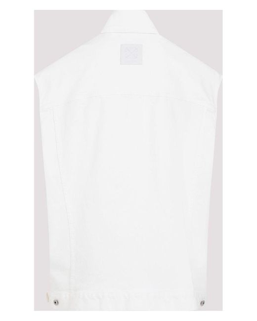 Off-White c/o Virgil Abloh Off- '90S Logo Over Gilet in White for Men ...