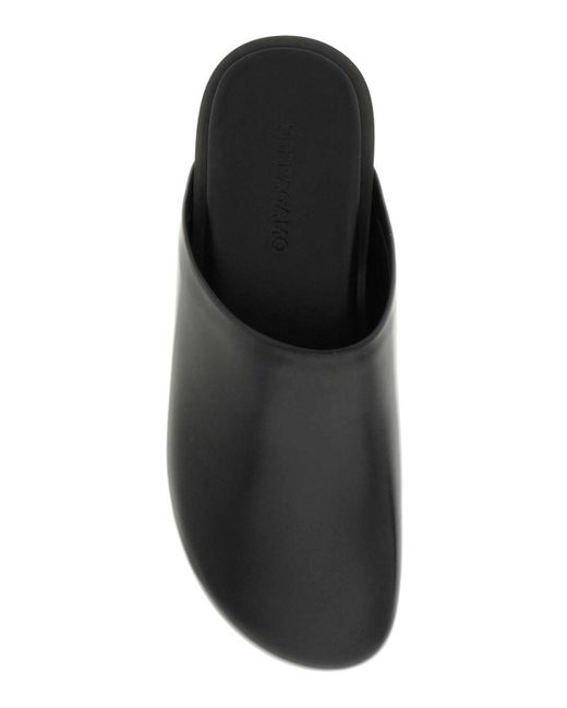 Ferragamo Salvatore Smooth Leather Clogs in Black for Men | Lyst