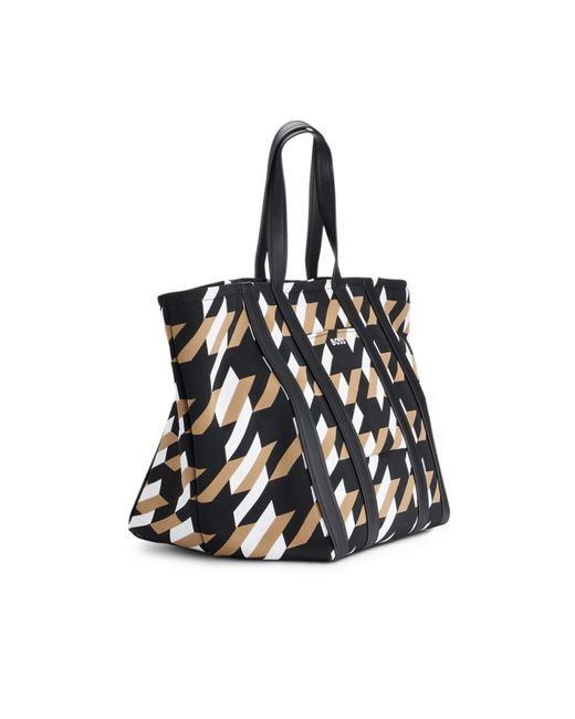BOSS Addison Mx Shopper Tote Bag in Black | Lyst