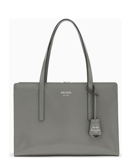 Prada Marble Brushed Leatherre-Edition 1995 Medium Bag in Gray | Lyst