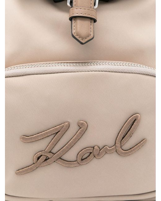 Karl Lagerfeld K/Signature Backpack in Natural | Lyst