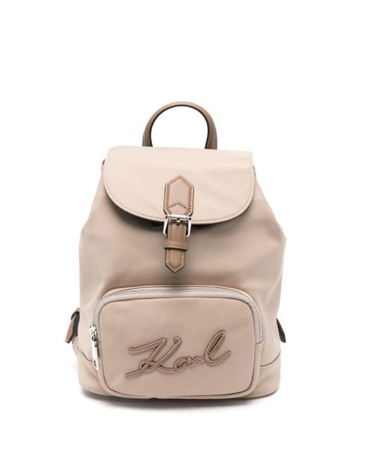 Karl Lagerfeld K/Signature Backpack in Natural | Lyst