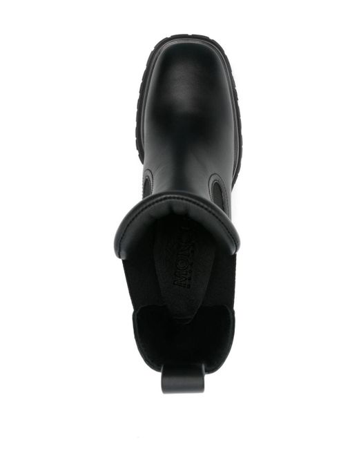 Moncler Gigi Chelsea Boot Golden Logo in Black for Men | Lyst