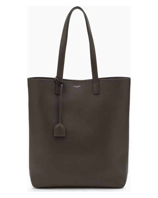 Saint Laurent Bold Leather Shopping Bag in Black | Lyst