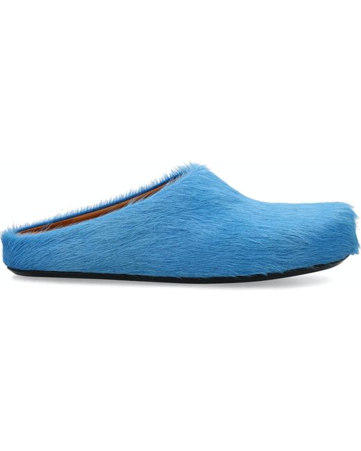 Marni Fur Clog Sneaker in Blue for Men | Lyst