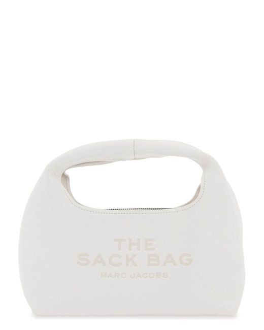 Marc Jacobs The Sack Mini Leather Hobo Bag in Gray | Lyst