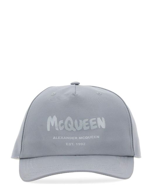 McQueen Baseball Cap in Grey for Men | Lyst UK