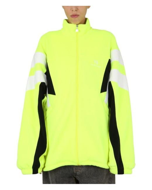 Balenciaga Sporty B Cozy Track Jacket in Yellow | Lyst