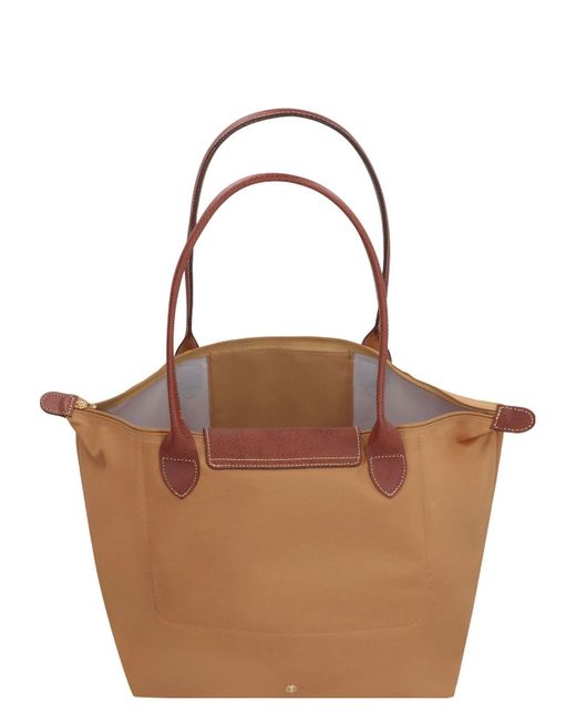 Longchamp Fawn-Coloured Le Pliage Original L Bag in Brown | Lyst