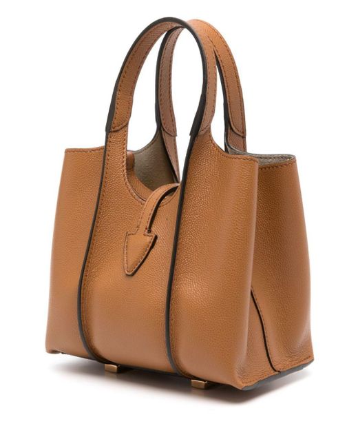 Tod's Timeless Mini T Bag in Brown | Lyst