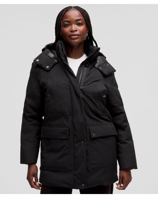 lululemon Waterproof 600-Down-Fill Parka in Black | Lyst UK