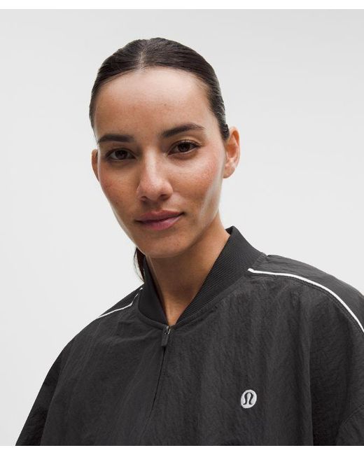 lululemon Crinkle Nylon Track Jacket in Black | Lyst UK