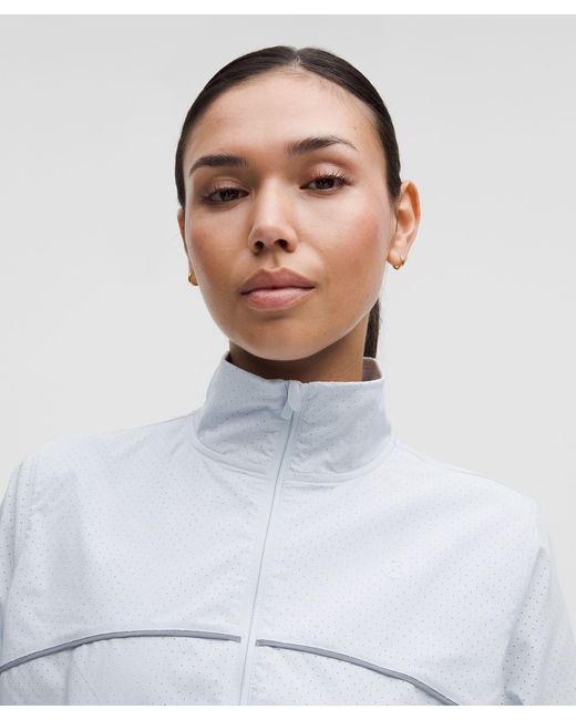 lululemon Court Rival Track Jacket Perforated in Blue | Lyst