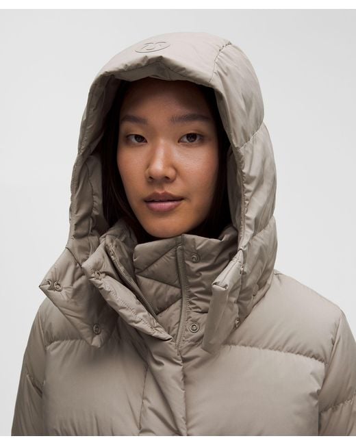 lululemon Wunder Puff 600-Down-Fill Cropped Jacket in Brown | Lyst