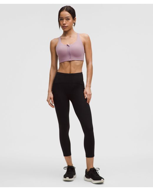 lululemon Energy Zip-Front Bra High-Support, B-G Cups in Red | Lyst