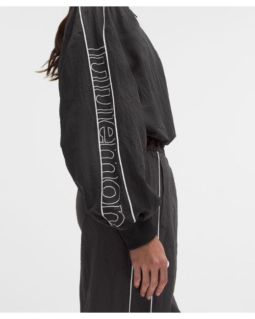 lululemon Crinkle Nylon Track Jacket in Black | Lyst UK