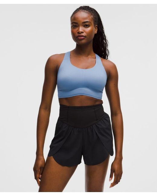 lululemon Go Further Bra With Support Code Technology in Blue | Lyst UK