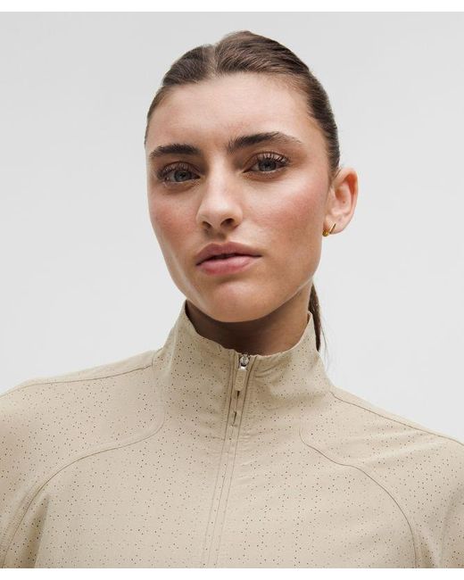 lululemon Adapted State Perforated Track Jacket in Natural | Lyst UK