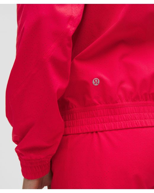 lululemon Adapted State Perforated Track Jacket in Red | Lyst