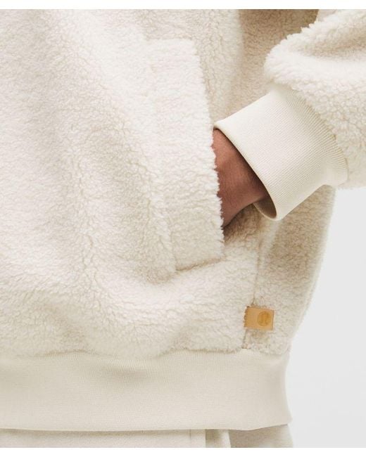 lululemon Lunar New Year Textured Fleece Bomber Jacket in Natural for ...