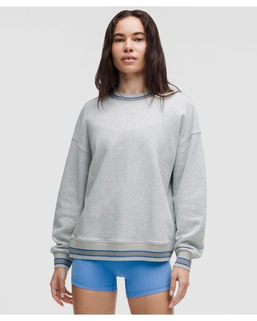 lululemon Perfectly Oversized Ringer Crew in Gray | Lyst