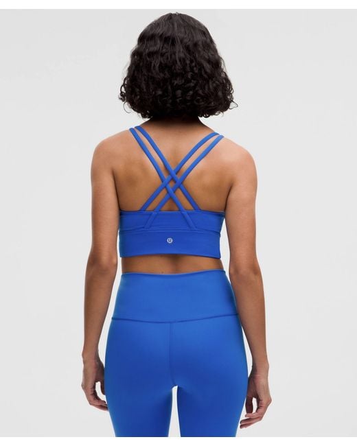 lululemon Energy Longline Bra Medium Support, B-D Cups in Blue | Lyst