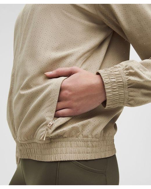 lululemon Adapted State Perforated Track Jacket in Natural | Lyst UK