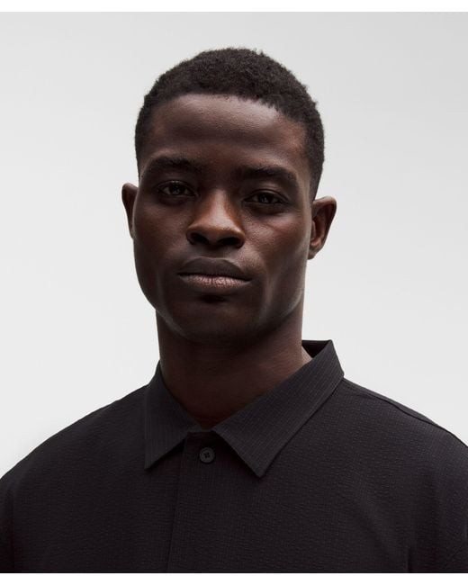 lululemon Airing Easy Camp-Collar Shirt in Black for Men | Lyst