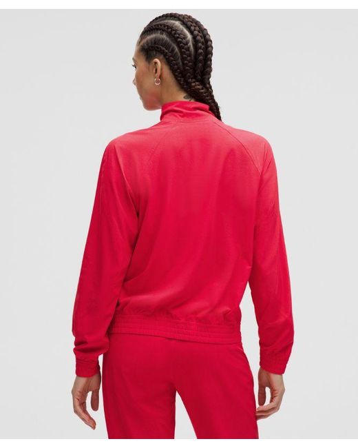 lululemon Adapted State Perforated Track Jacket in Red | Lyst UK