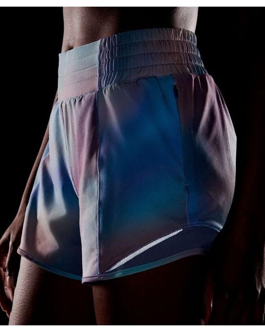 lululemon – Hotty Hot High-Rise Lined Shorts – 4" – /Tie Dye – Size 4 in Blue | Lyst UK
