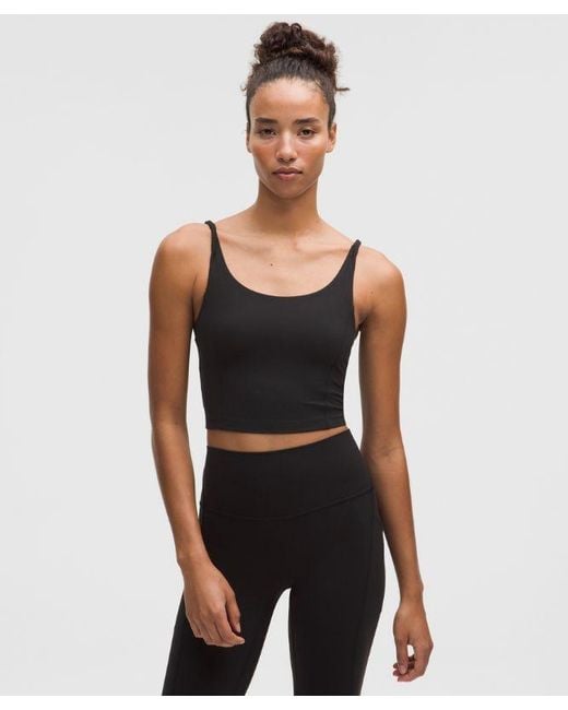 lululemon Align Twist-Strap Cropped Tank Top in Black | Lyst UK