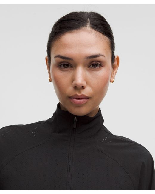 lululemon Adapted State Perforated Track Jacket in Black | Lyst