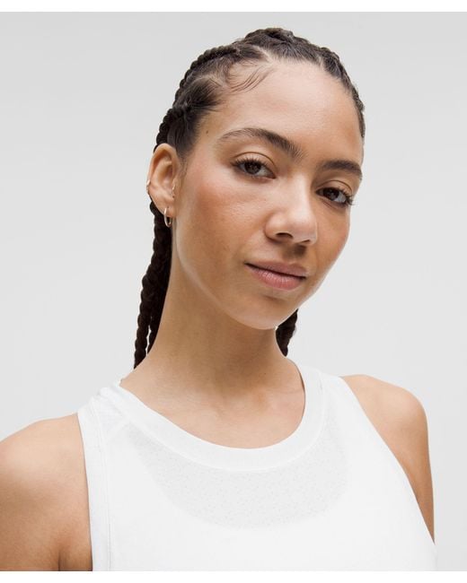 lululemon Fast And Free Singlet in White | Lyst