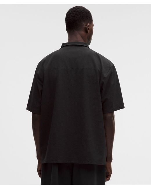 lululemon Airing Easy Camp-Collar Shirt in Black for Men | Lyst