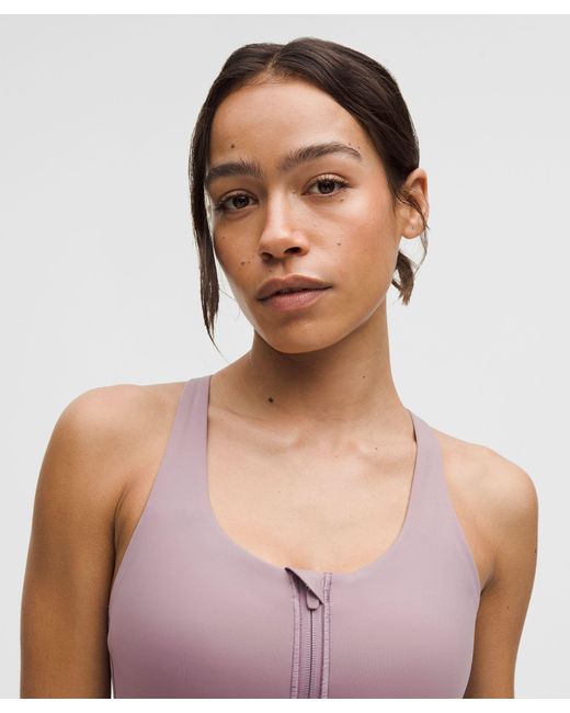 lululemon Energy Zip-Front Bra High-Support, B-G Cups in Red | Lyst
