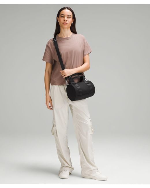 lululemon – Knit Nylon Mini Barrel Duffle Bag 5L – in Black | Lyst