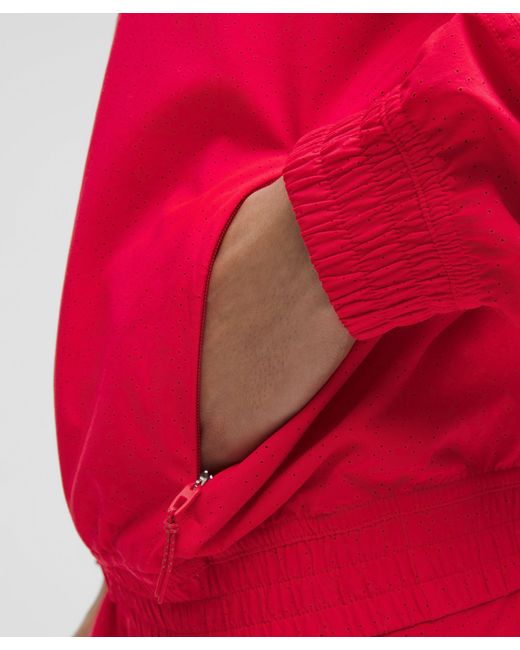 lululemon Adapted State Perforated Track Jacket in Red | Lyst