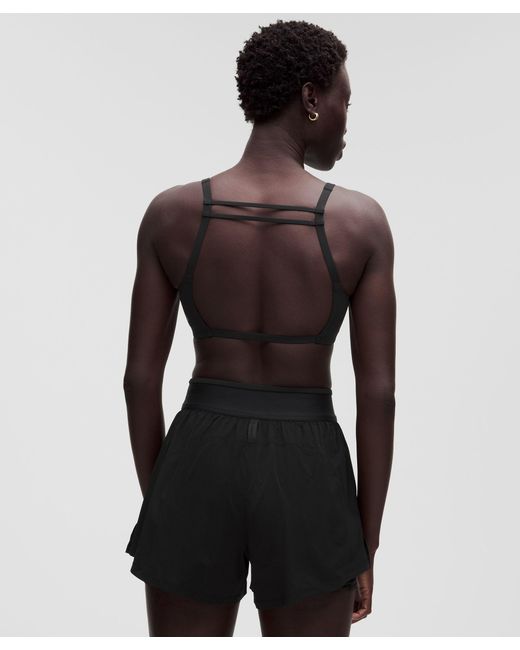 lululemon Lightlift Open-Back Bra in Brown | Lyst