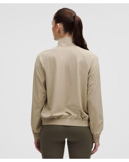 lululemon Adapted State Perforated Track Jacket in Natural | Lyst UK