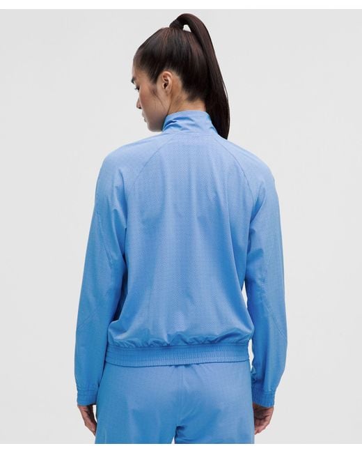 lululemon Adapted State Perforated Track Jacket in Blue | Lyst