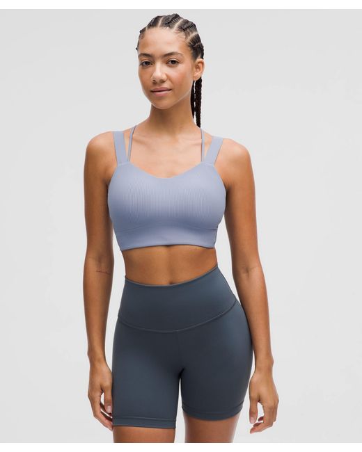 lululemon Like A Cloud Ribbed Longline Bra Light Support, D/Dd Cup in ...