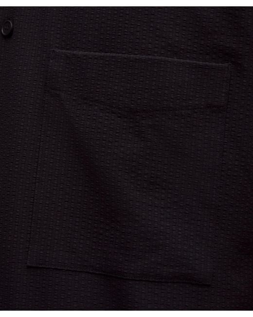 lululemon Airing Easy Camp-Collar Shirt in Black for Men | Lyst