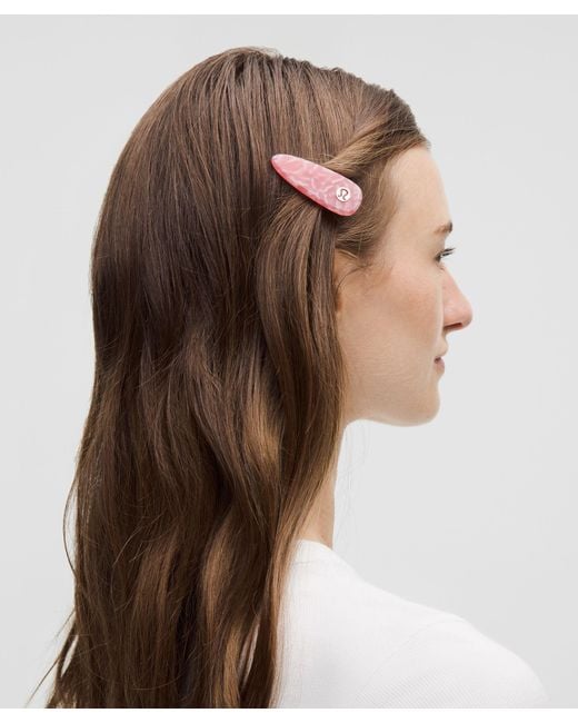 lululemon Alligator Hair Clips in Pink | Lyst