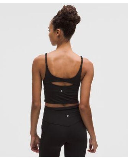 lululemon Align Twist-Strap Cropped Tank Top in Black | Lyst UK