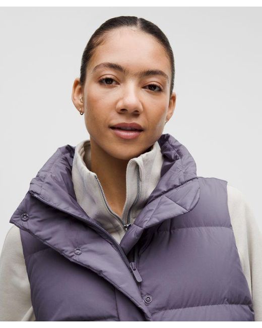 lululemon Wunder Puff 600-Down-Fill Cropped Vest in Blue | Lyst UK