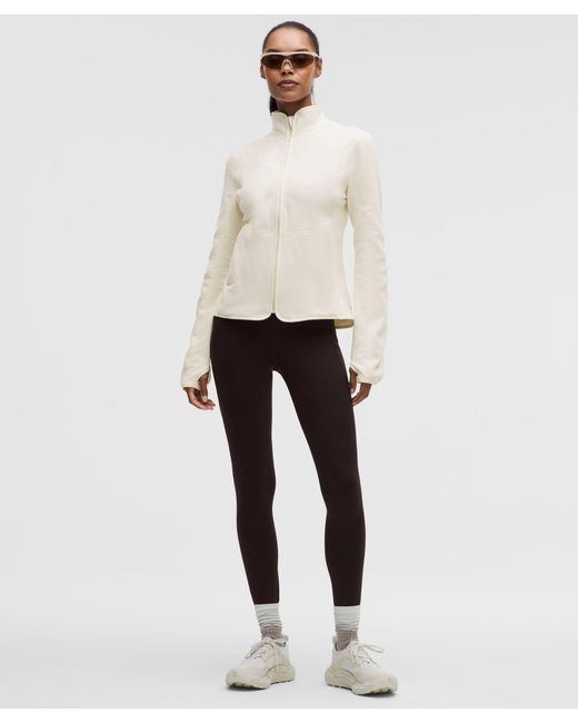 lululemon Tumbled Fleece Running Jacket in Natural | Lyst