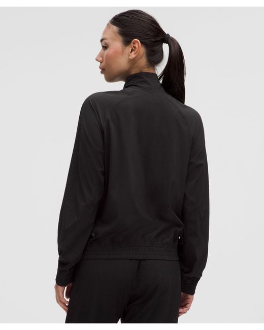 lululemon Adapted State Perforated Track Jacket in Black | Lyst
