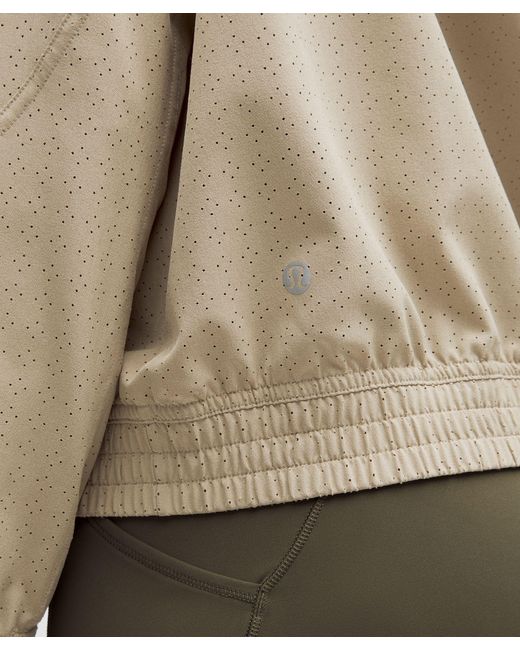 lululemon Adapted State Perforated Track Jacket in Natural | Lyst
